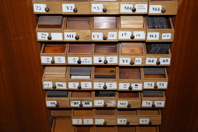 Bevan Funnell Wood Sample Cabinet 100s of Timber Samples Burr Yew ...