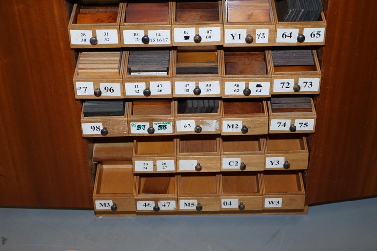 Bevan Funnell Wood Sample Cabinet 100s of Timber Samples Burr Yew ...