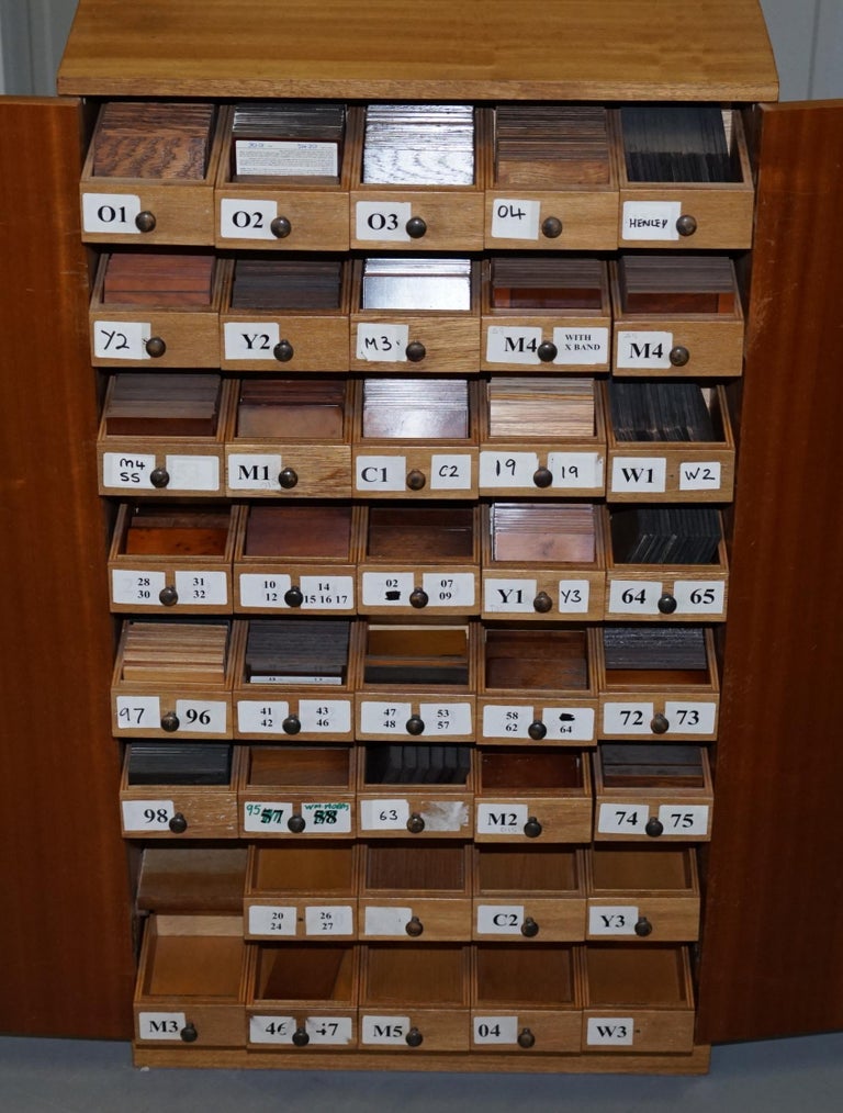 Bevan Funnell Wood Sample Cabinet 100s of Timber Samples Burr Yew ...