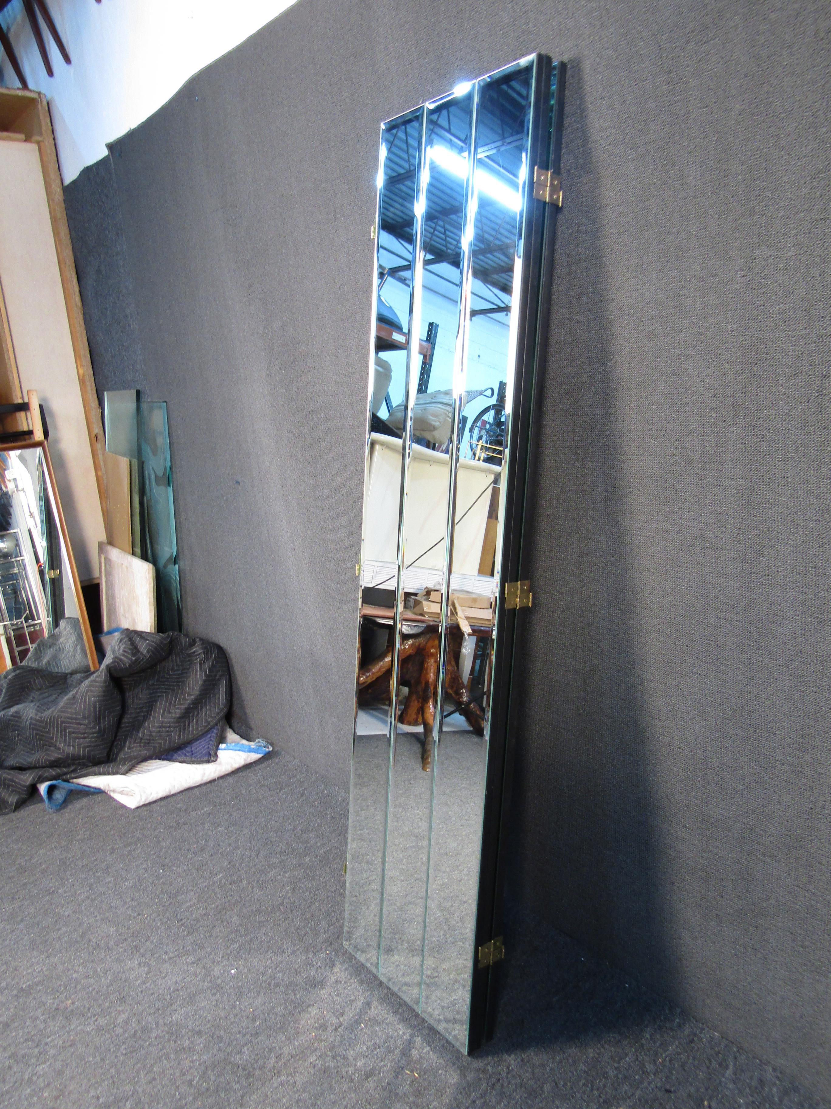 Beveled Mirrored Room Divider at 1stDibs