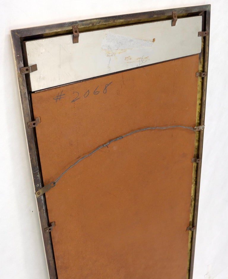 Beveled Solid Brass Travertine Insert Frame Mid-Century Modern Wall ...