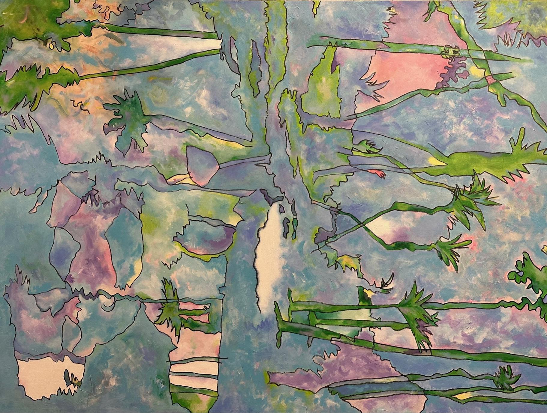 Les Taylor - Magical Musical Tour - Abstract Mixed Media Painting - Les ...