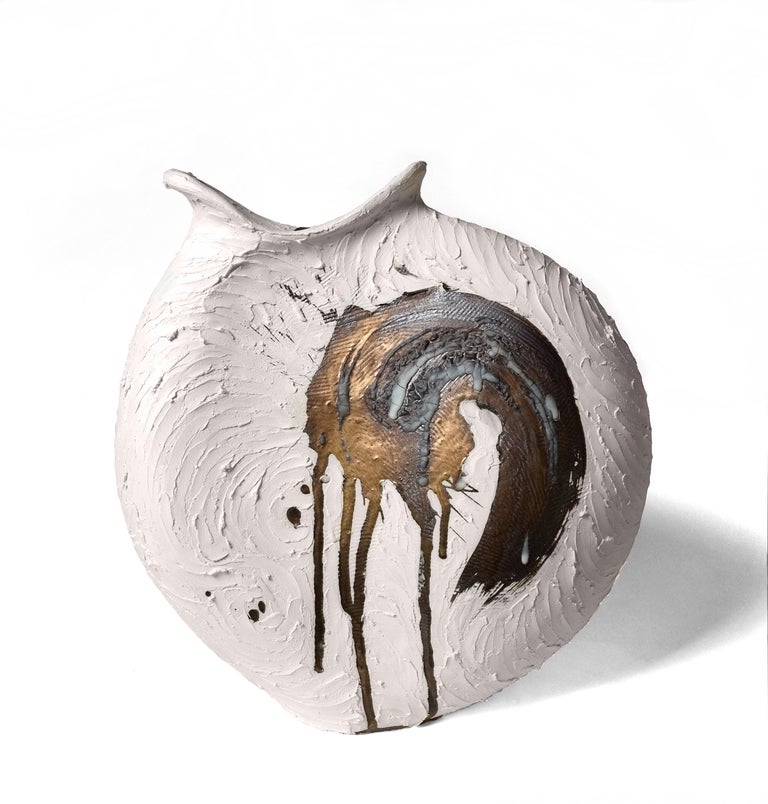 Beverly Morrison - Vessel in White and Gold - No 118, Contemporary ...