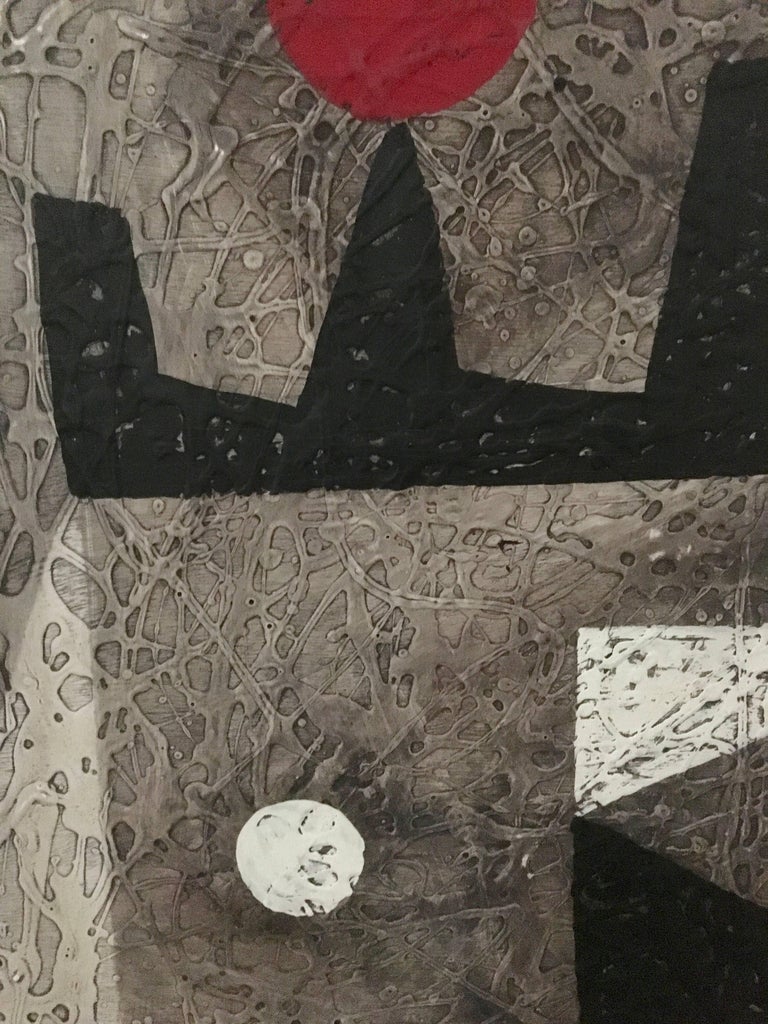 Bezalel Schatz - Jerusalem Abstract Modernist Israeli Landscape Oil ...