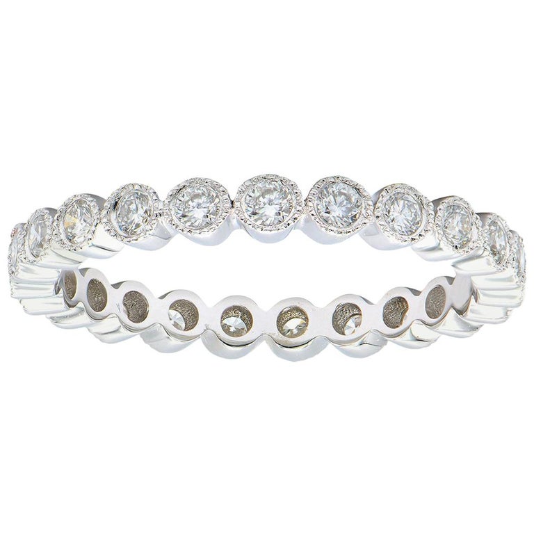 Bezel Set Diamond Eternity Band For Sale at 1stDibs
