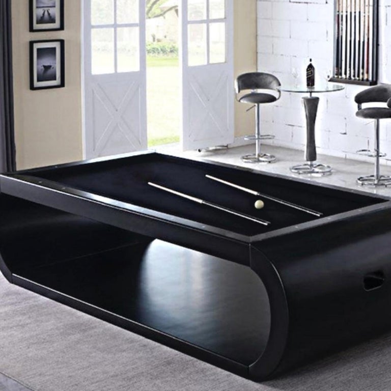 Modern Luxury Pool Table White Crystal Slate Moonshot Design, The Bezos ...