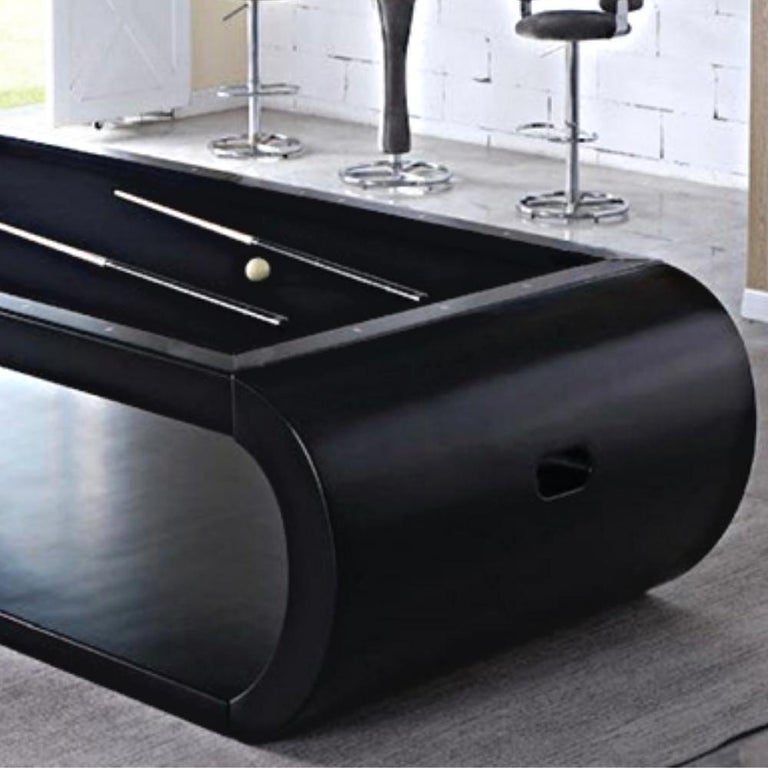Modern Luxury Pool Table White Crystal Slate Moonshot Design, The Bezos ...
