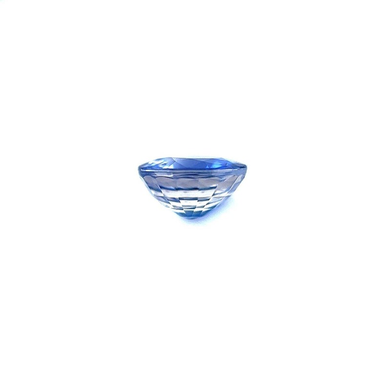 Bi Color Ceylon Sapphire 0.68ct Blue White Natural Round Cut Rare Gem VS For Sale at 1stDibs