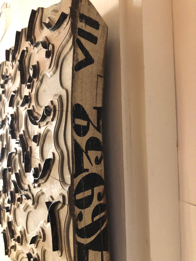 Bianchini Ferier French Fabric House Hand Carved Wood Block For Sale at ...