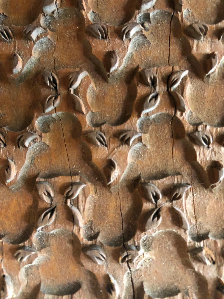 Bianchini Ferier French Hand Carved Fabric Wood Block Wall Art For Sale ...