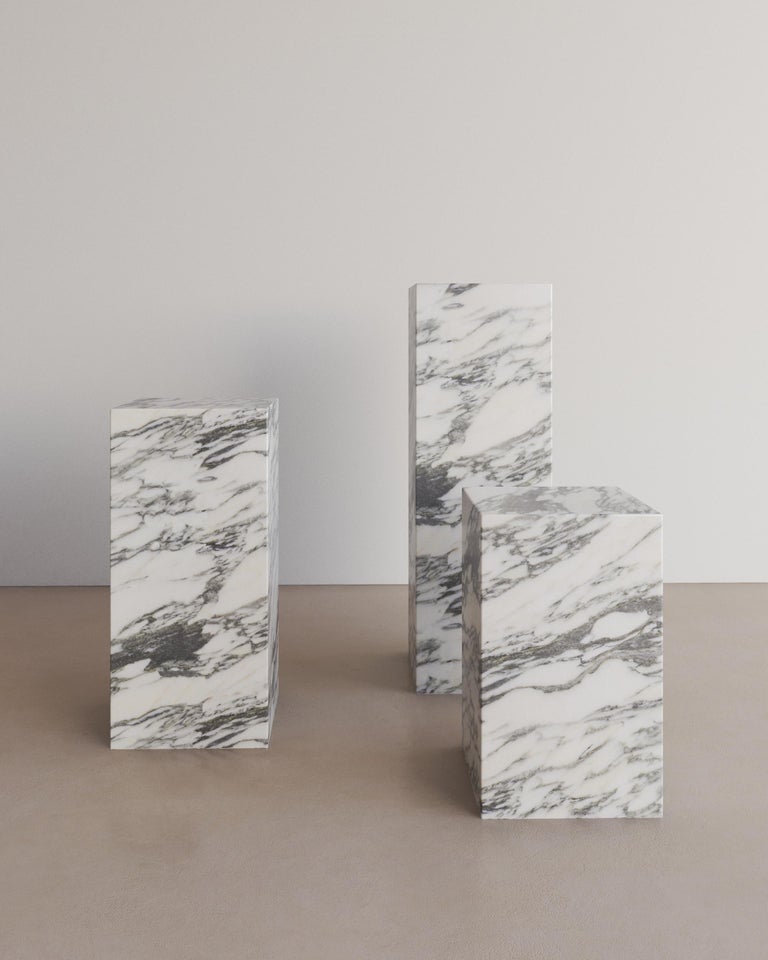 Bianco Arabescato Marble Ètoile Pedestal by The Essentialist For Sale ...