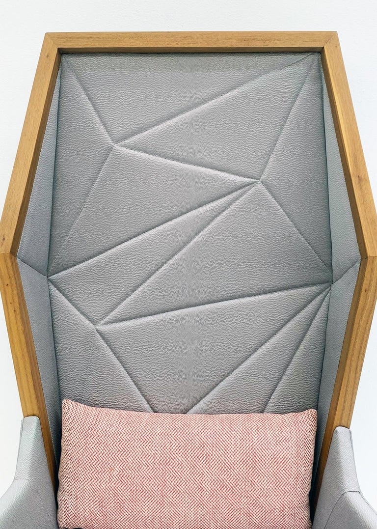 Bias Hooded Lounge Chair, Faceted Wingback Inspired by Louis XV Sentry ...