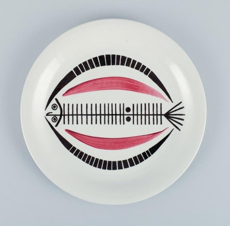 Bibi Breger for Gustavsberg, Sweden, Three "Spätta" Earthenware Plates ...