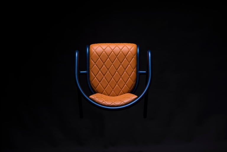 BICAchair Modern Steel Armchair Admiral Grain, Upholstery in Natural ...