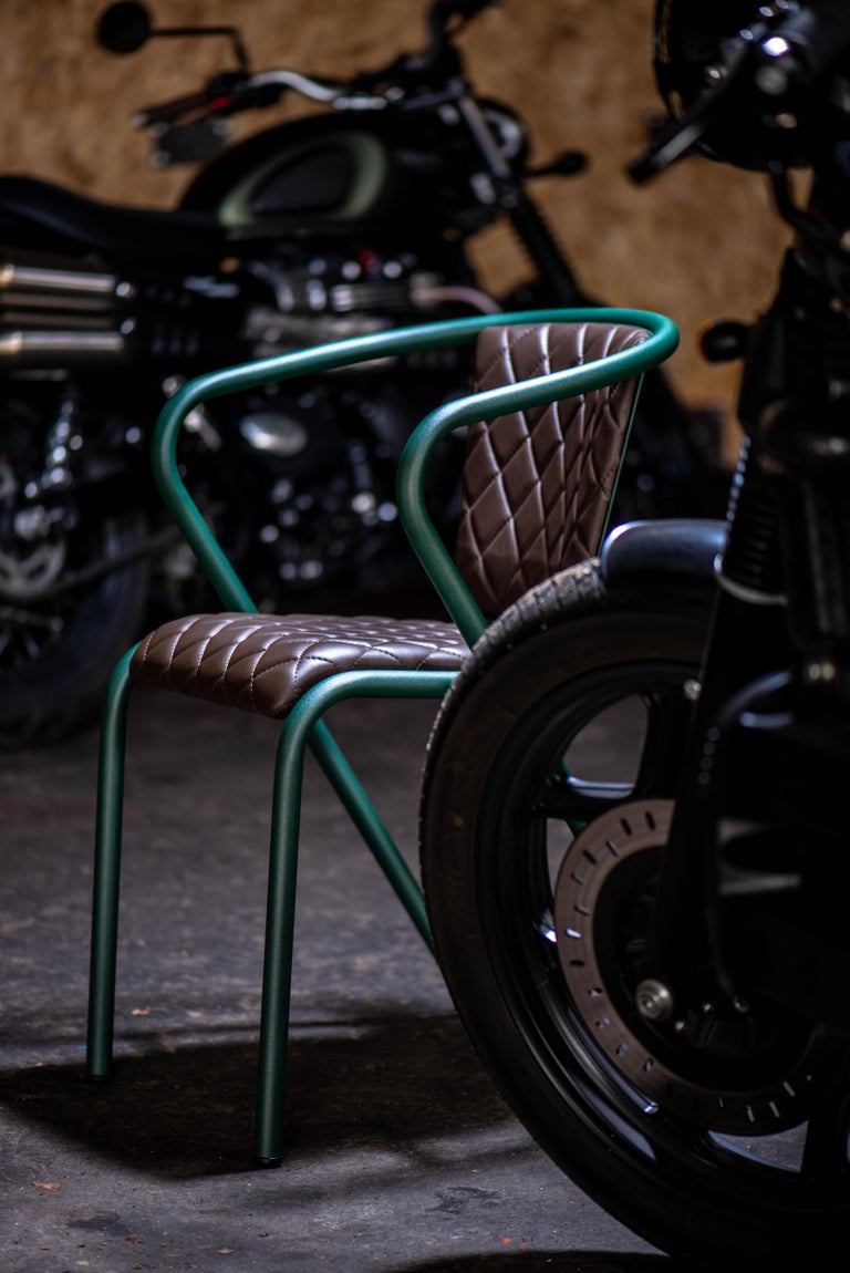 BICAchair Modern Steel Armchair Basil Grain, Upholstery in Natural ...