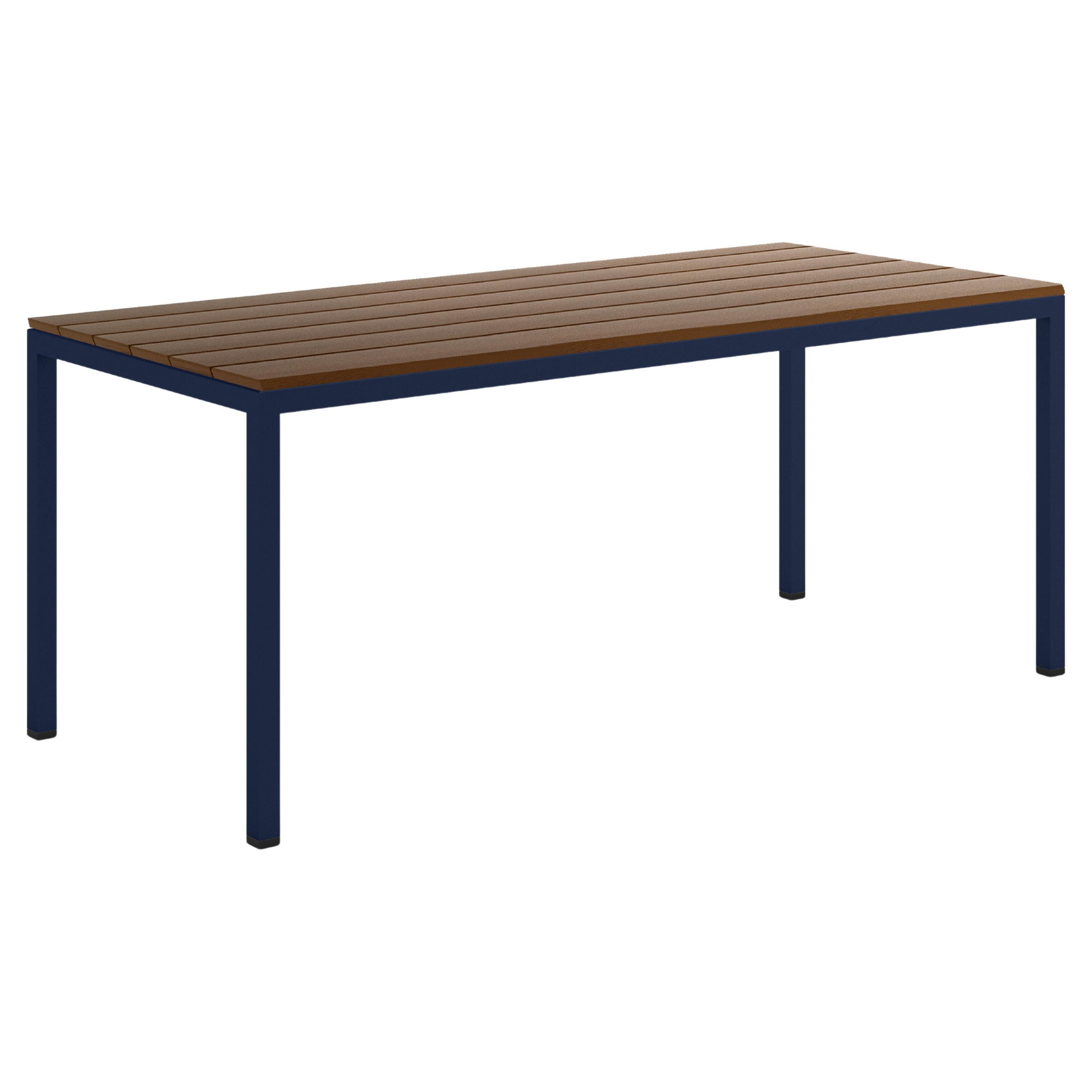 BICAtable Square Modern Outdoor Steel Table in Yellow with Ipê Wood 70x70cm For Sale at 1stDibs