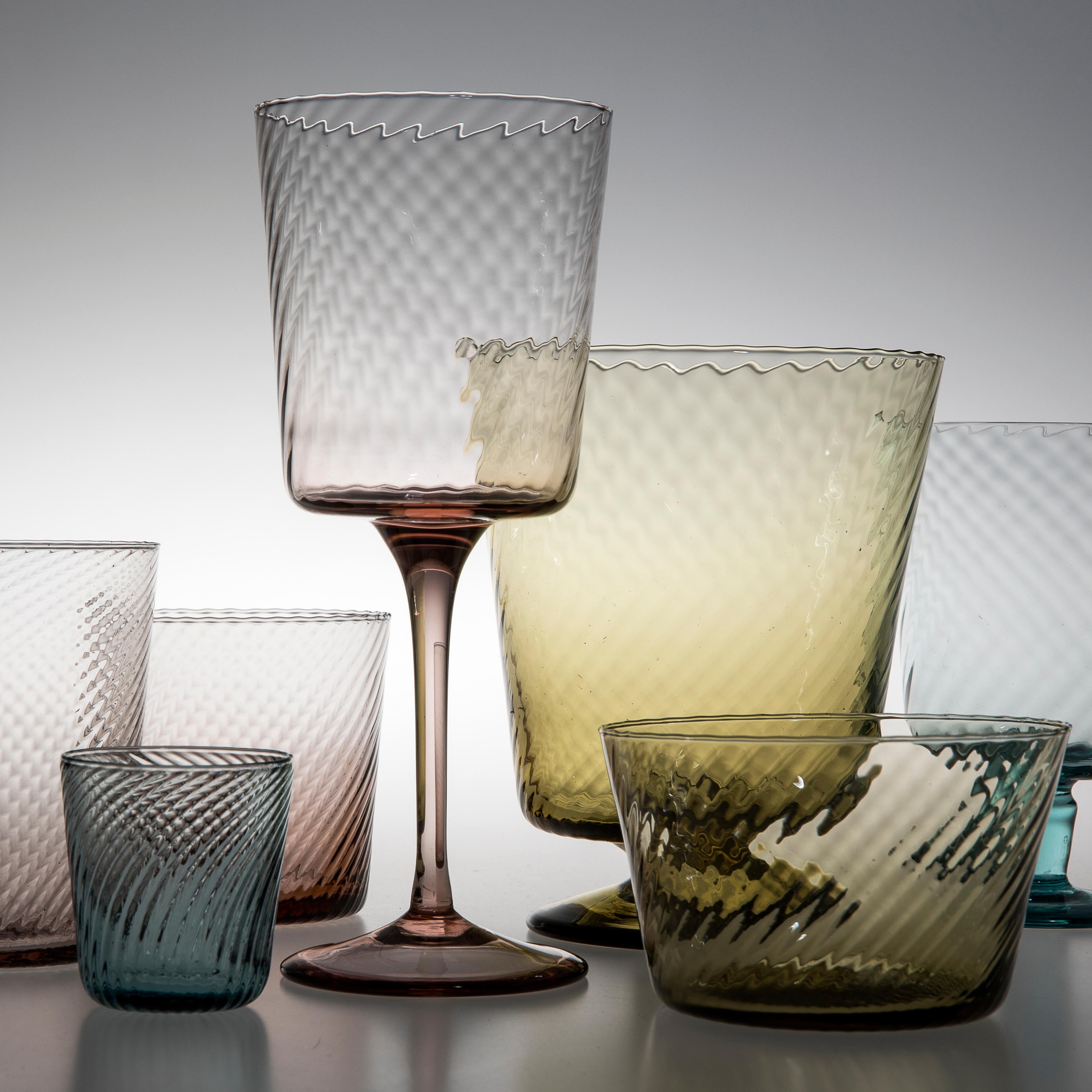 Bicchierino, Liquor Glass Handcrafted Muranese Glass, Rose Quartz ...