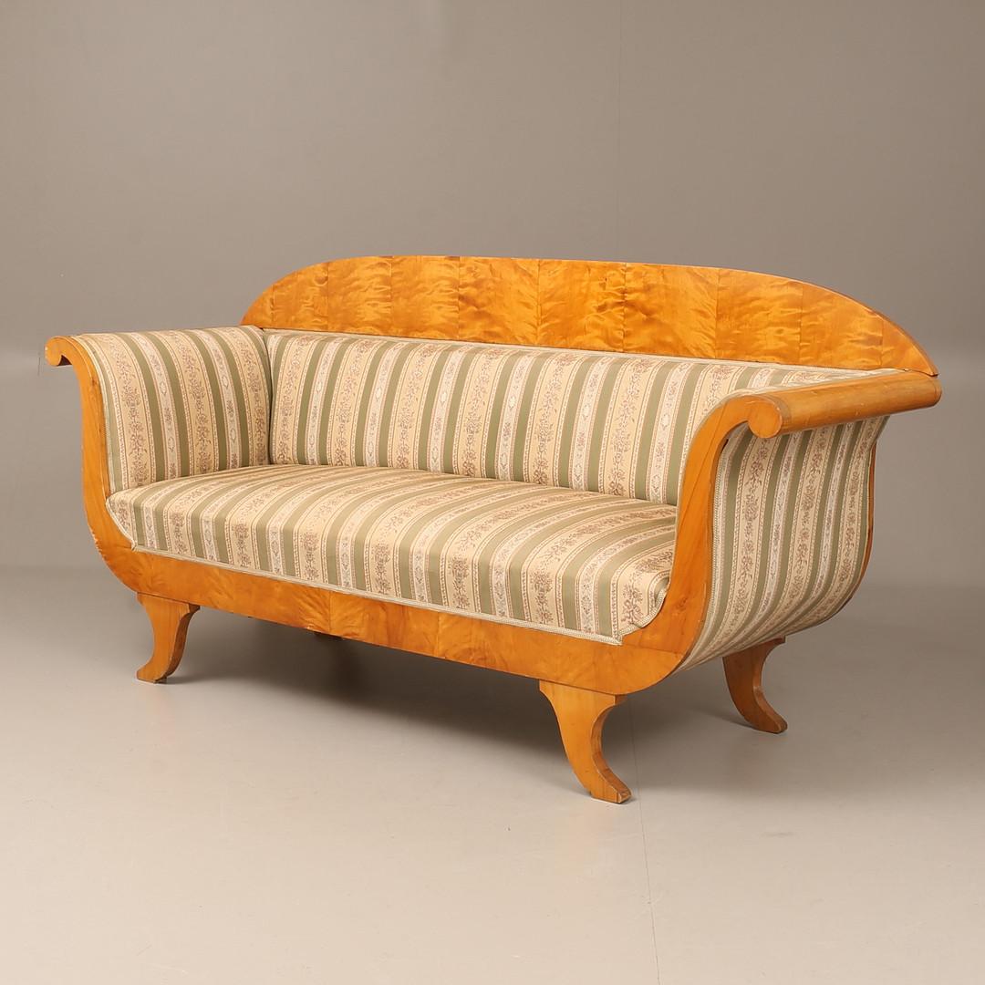 Biedermeier Antique Swedish Sofa Couch Empire 19th C 3-4 Seat Golden ...