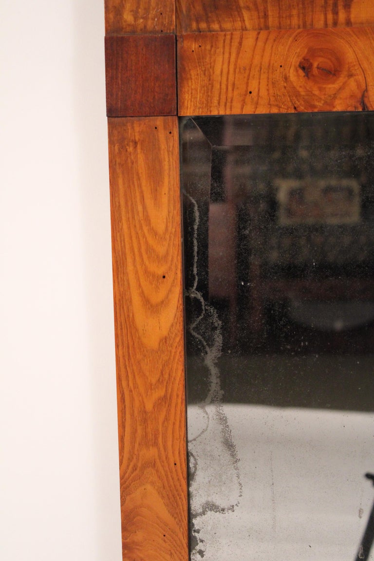 Biedermeier Ash and Ebonized Mirror For Sale at 1stDibs