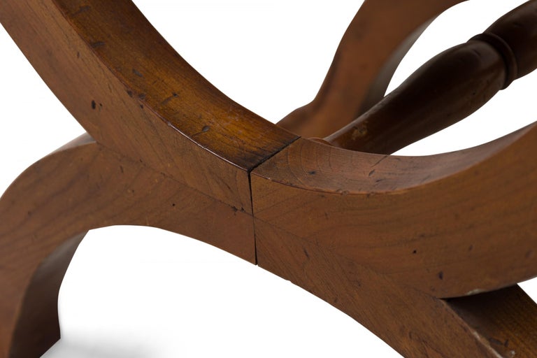 Biedermeier Austrian Leopard Print Upholstered Bench For Sale at 1stDibs