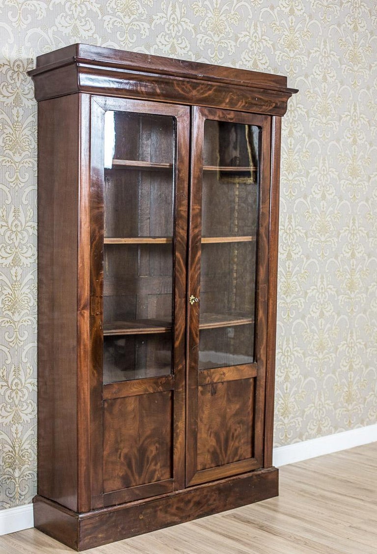Antique, dark brown Biedermeier Bookcase, Circa 1850 For Sale at 1stDibs