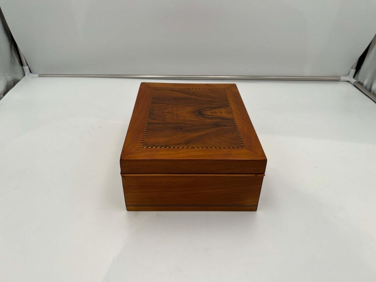 Biedermeier Box, Cherry and Walnut Veneer, Inlays, South Germany circa ...