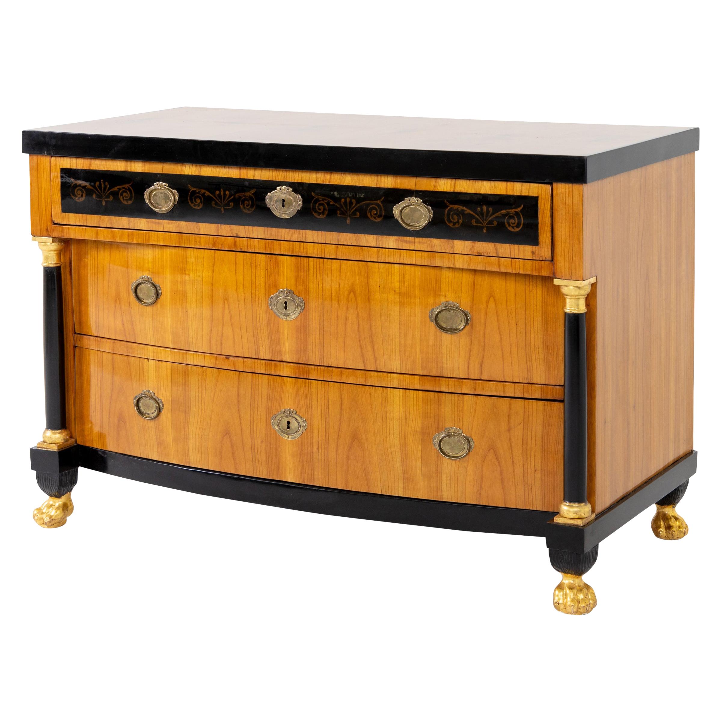 Biedermeier Chest of Drawers, German/Franconian, 19th Century at 1stDibs