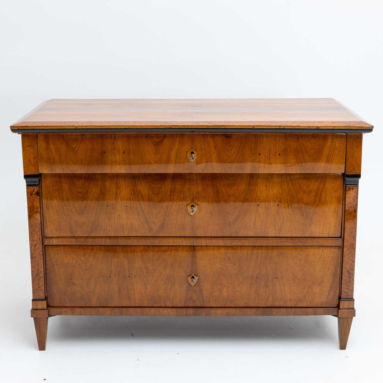 Biedermeier Chest of Drawers in Walnut, circa 1820 For Sale at 1stDibs