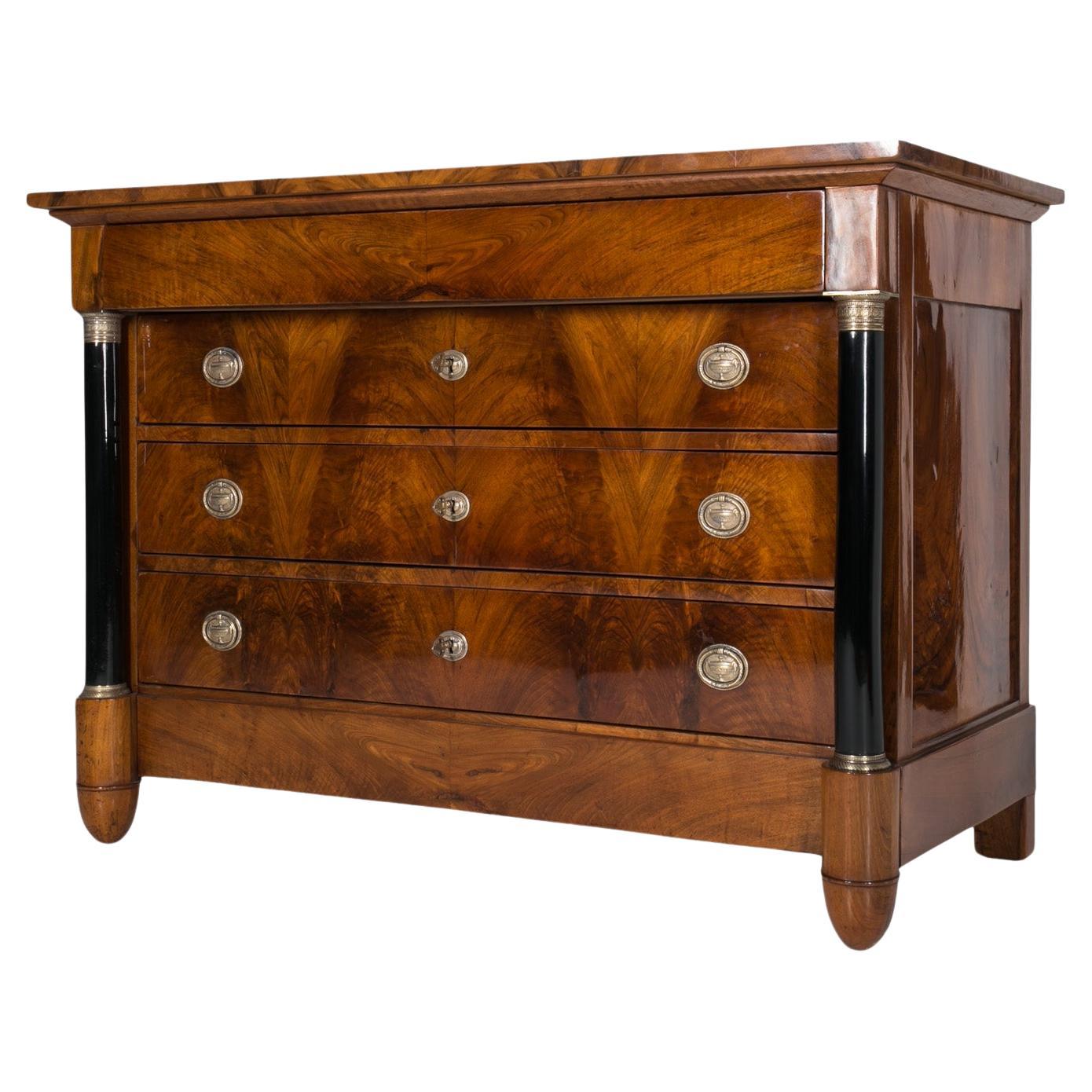 Biedermeier Chest of Drawers in Walnut Veneer, France, 19th Century For ...