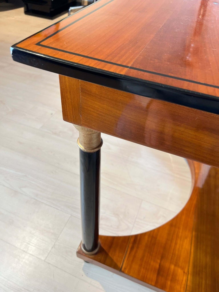 Biedermeier Console Table, Cherry, Full Columns, Mirror, South Germany ...