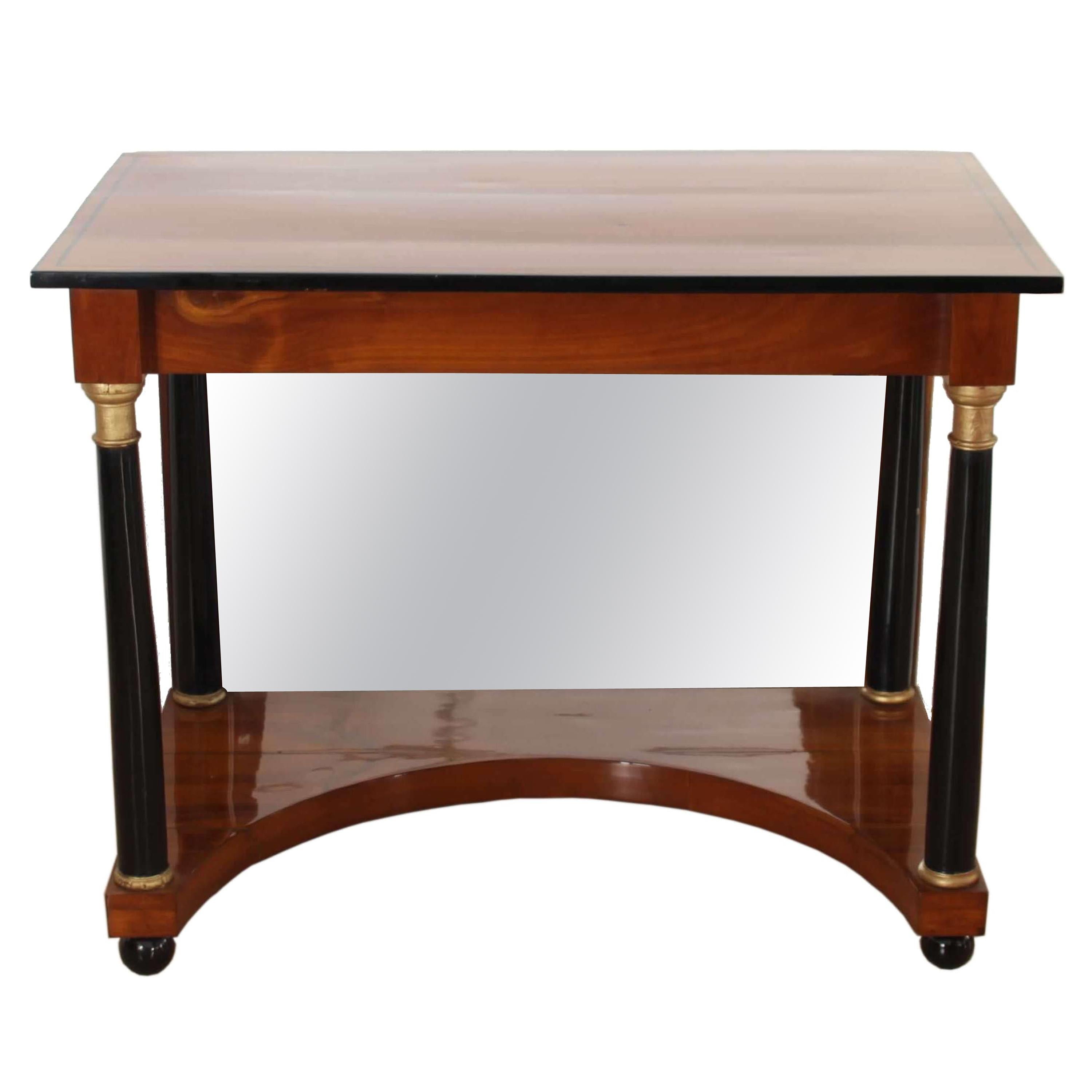 Biedermeier Period Burl Walnut Console Table, Berlin, Germany c.1820 at ...