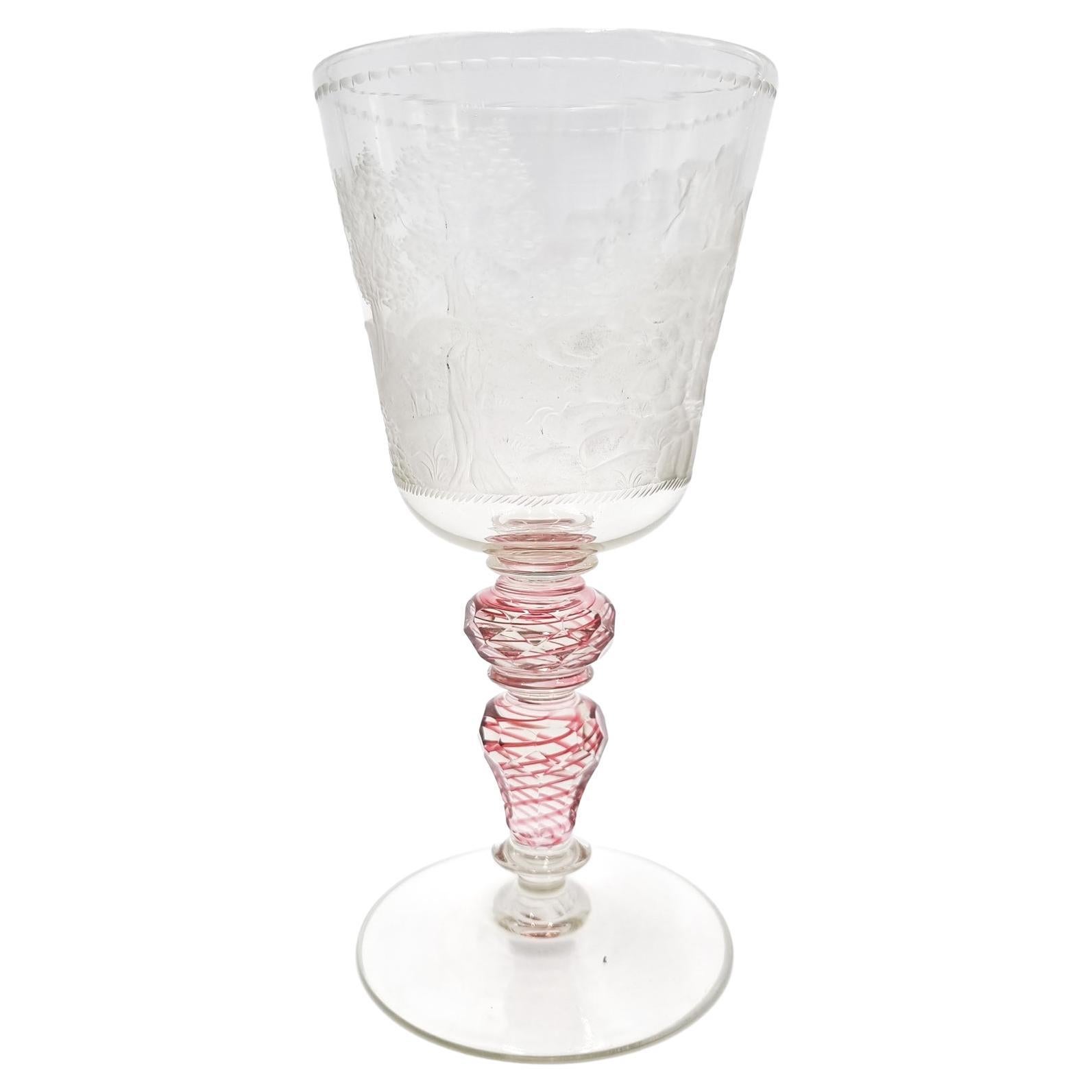 Biedermeier Crystal Vase Form the XIX Century at 1stDibs