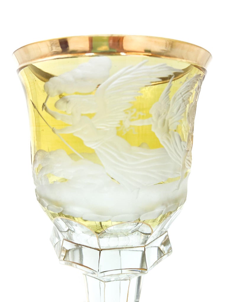Biedermeier Crystal Vase Form the XIX Century at 1stDibs