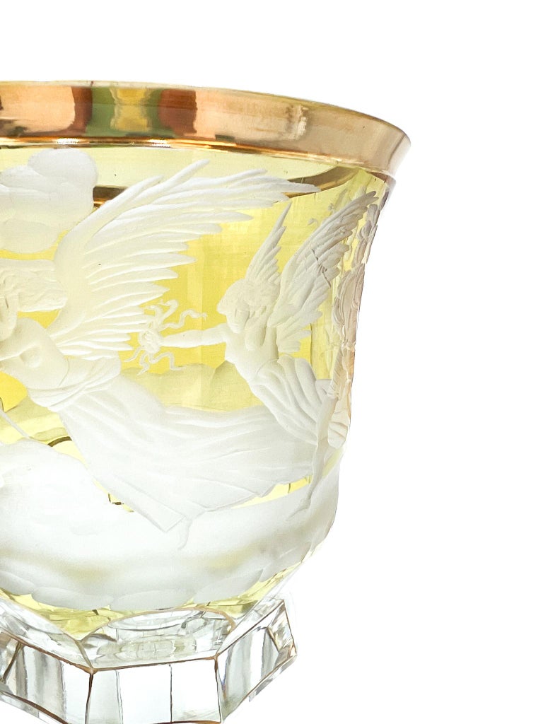 Biedermeier Crystal Vase Form the XIX Century at 1stDibs