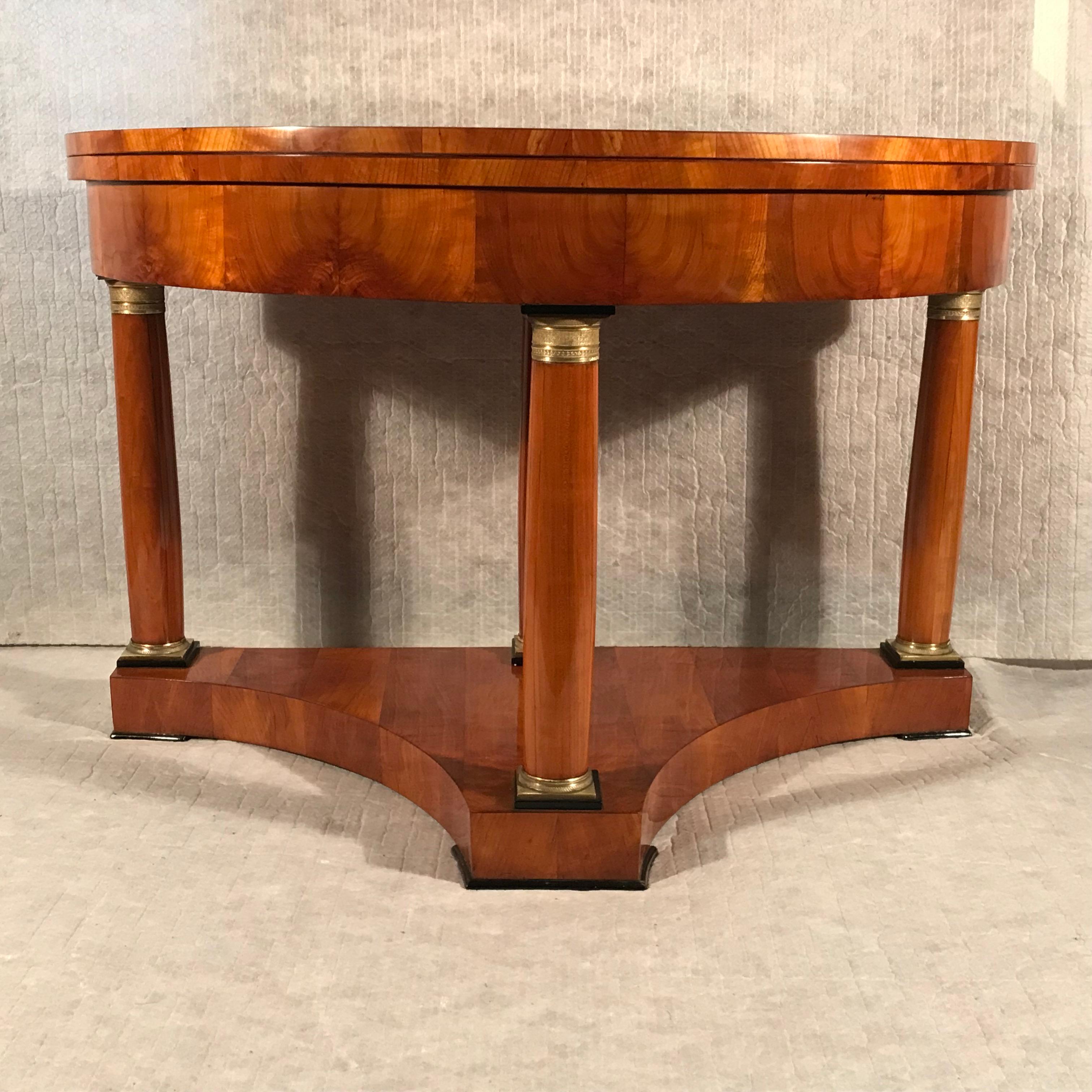Biedermeier Demi Lune Table, 1815-20, Cherry veneer. For Sale at 1stDibs