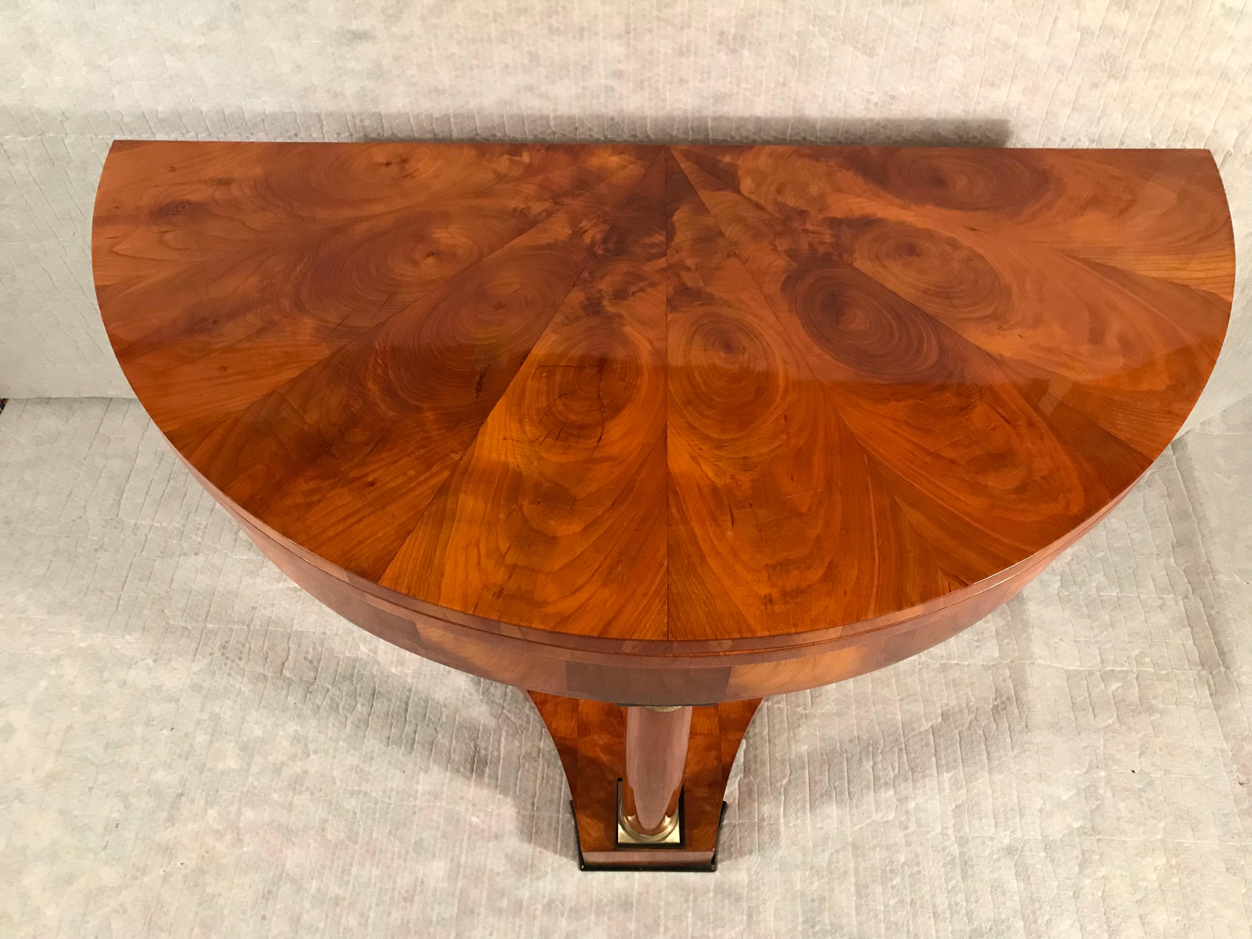 Biedermeier Demi Lune Table, 1815-20, Cherry veneer. For Sale at 1stDibs