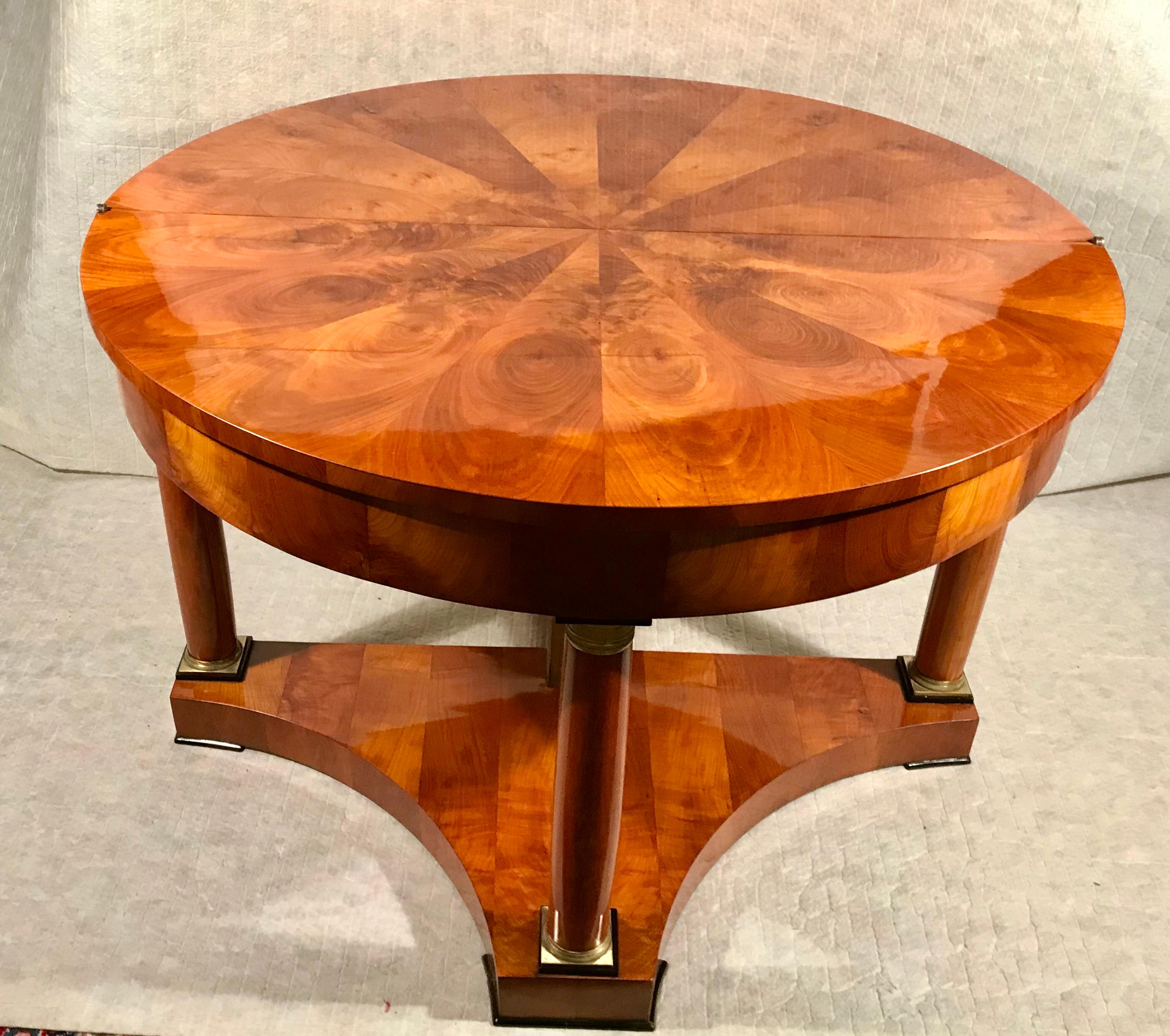 Biedermeier Demi Lune Table, 1815-20, Cherry veneer. For Sale at 1stDibs