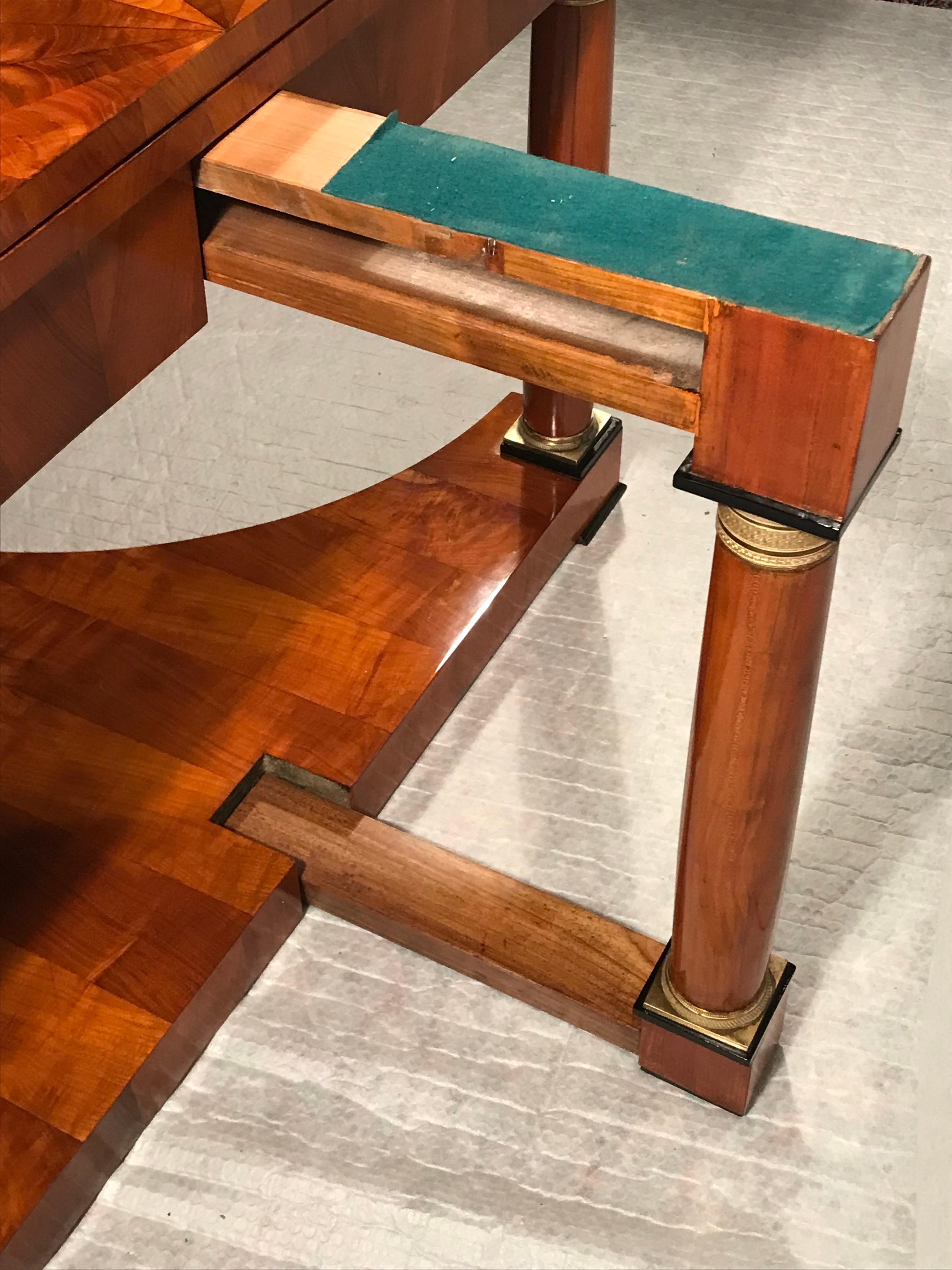 Biedermeier Demi Lune Table, 1815-20, Cherry veneer. For Sale at 1stDibs
