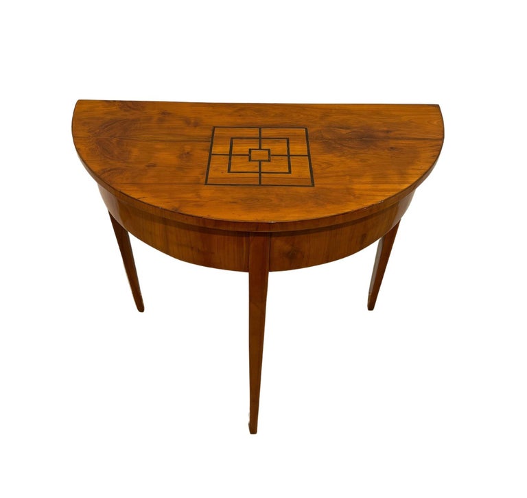 Biedermeier Demi Lune table, Cherry Wood, South Germany circa 1820 For ...