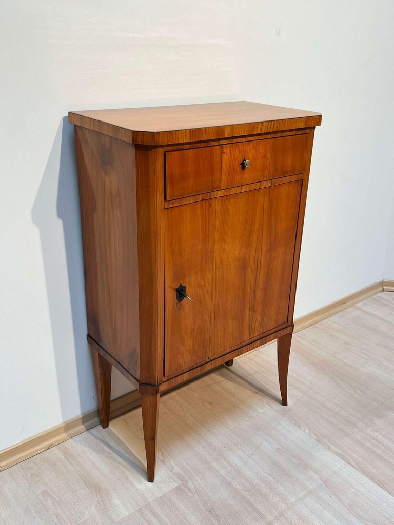 Biedermeier Half-Cabinet, Cherry Veneer, Ebony, South Germany, circa ...
