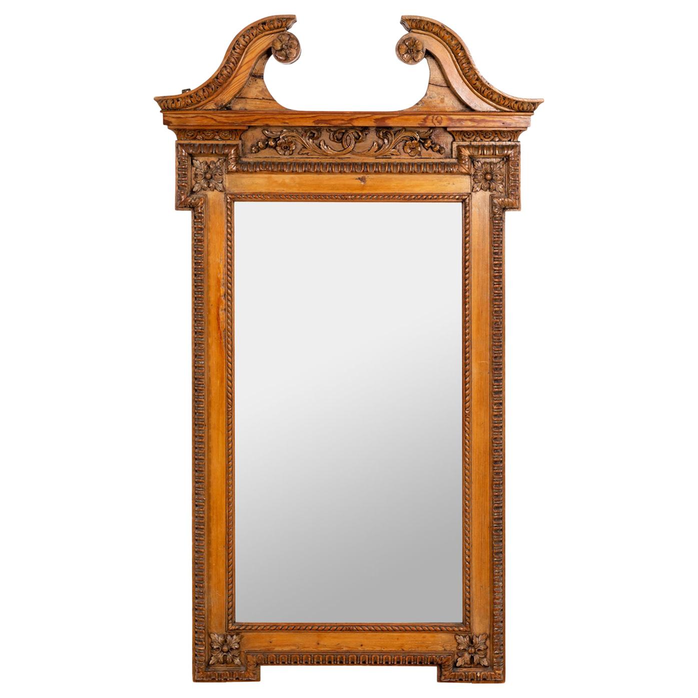 Victorian Fabric Covered Mirror For Sale at 1stDibs