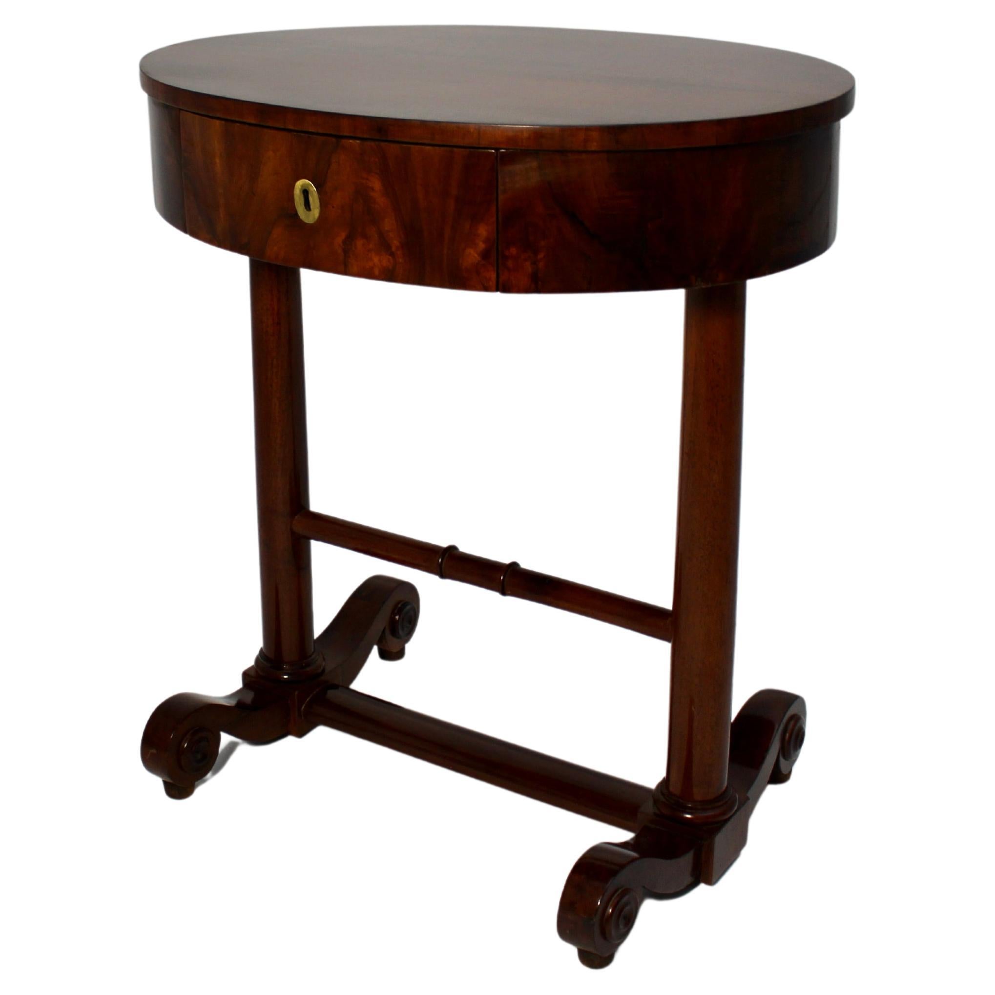 Fancy Biedermeier Sewing Table / Side Table circa 1850 Walnut For Sale ...