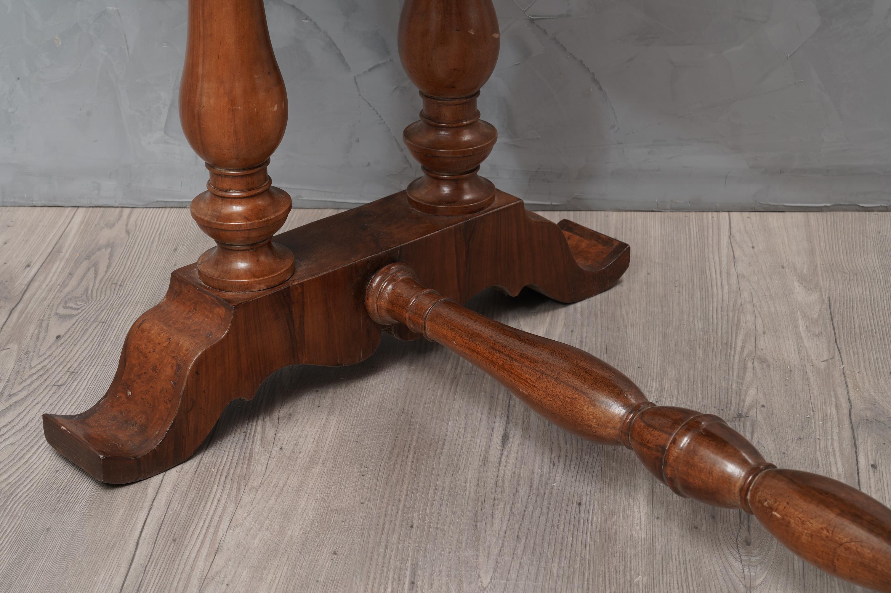 Biedermeier Square Walnut Wood Austrian Writing Desk, 1830 For Sale at ...