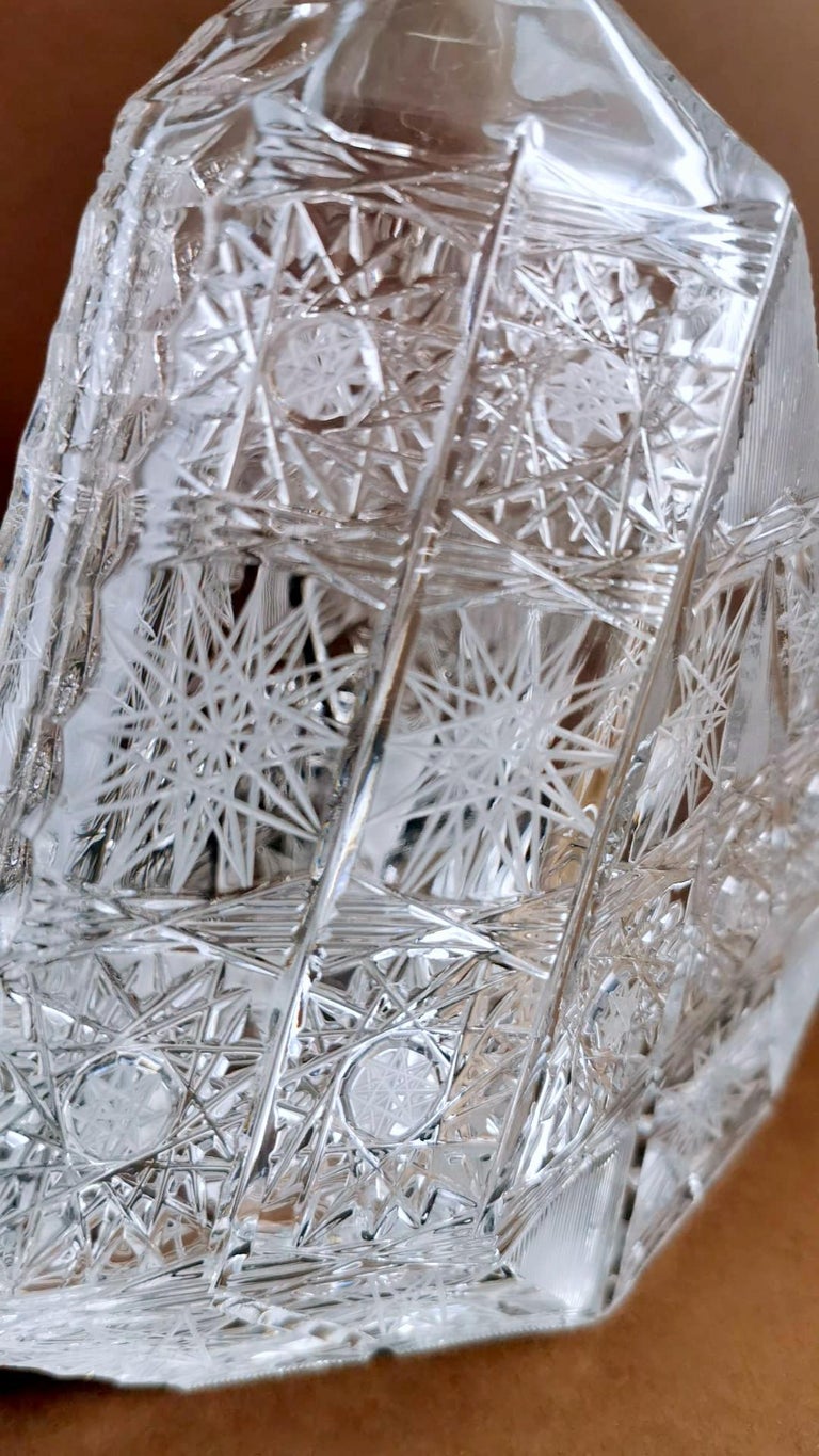 Biedermeier Style Bohemian Cut And Ground Crystal Liquor Bottle For ...