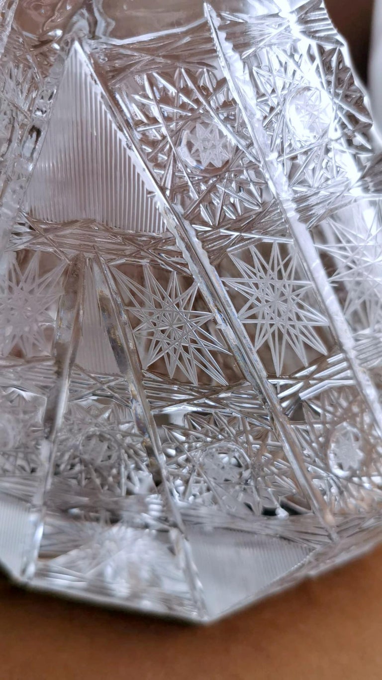 Biedermeier Style Bohemian Cut And Ground Crystal Liquor Bottle For ...