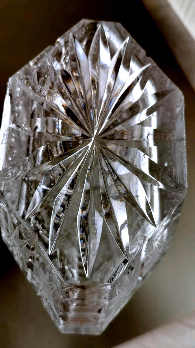 Biedermeier Style Bohemian Cut And Ground Crystal Liquor Bottle For ...