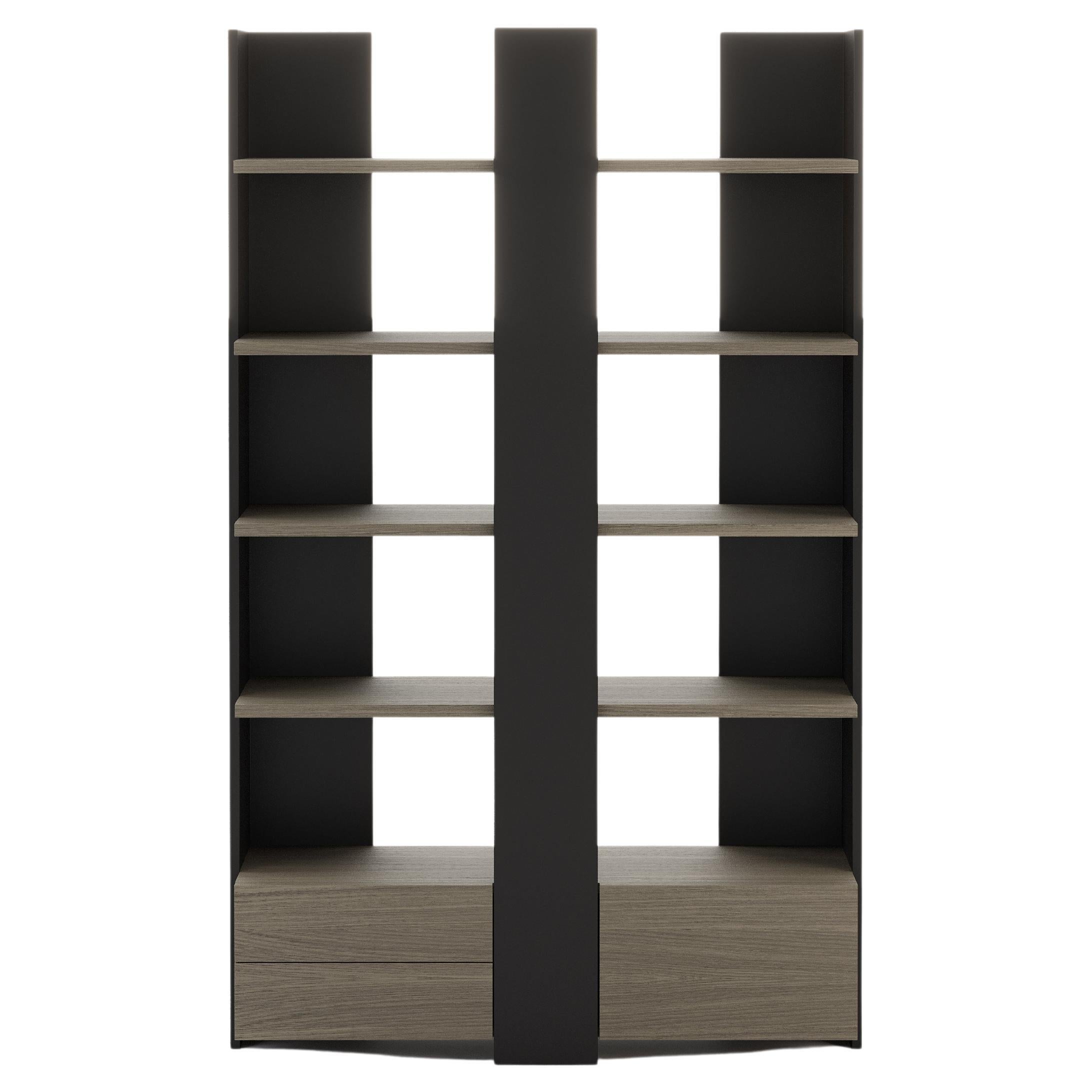 Contemporary storage, with customizable wood and marble For Sale at 1stDibs