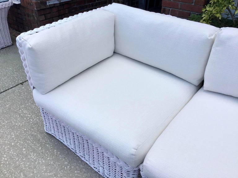Bielecky Brothers Boho Chic White Rattan Four Piece Modular Sectional ...