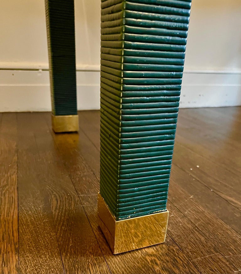 Bielecky Brothers Rare Masters Green Rattan Cane and Wicker Two Drawer ...