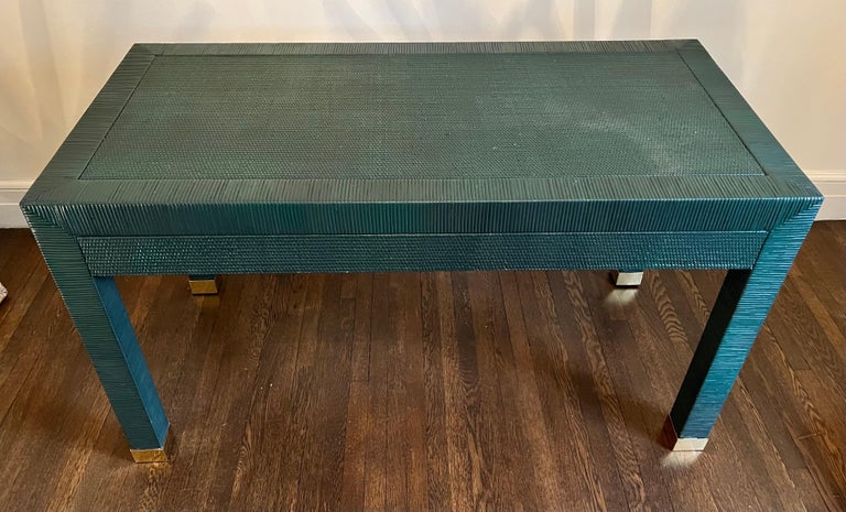 Bielecky Brothers Rare Masters Green Rattan Cane and Wicker Two Drawer ...